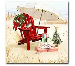 COURTSIDE MARKET Christmas Coast Ii 24x24 Canva - One-color