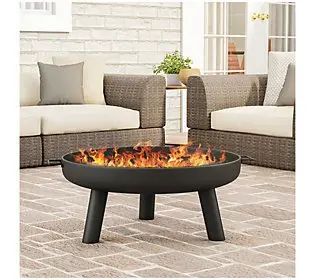 NATURE SPRING 27.5' Outdoor Fire Pit With Storage Cover