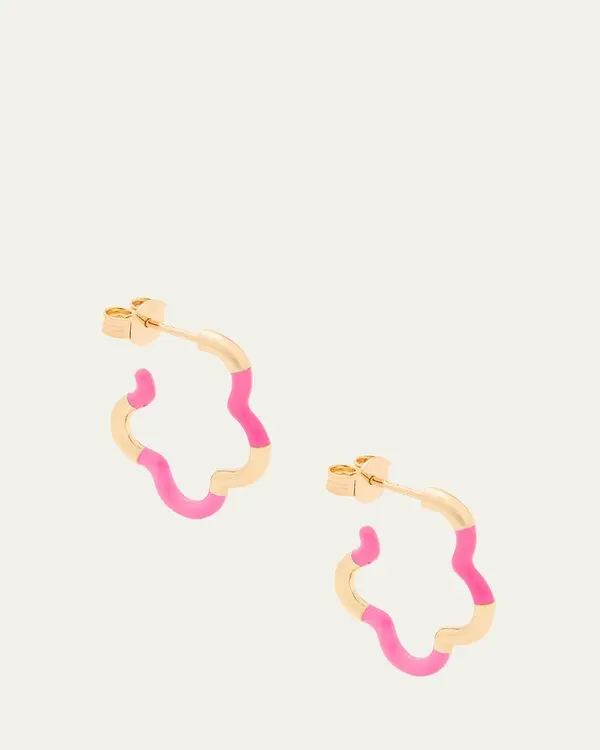Bea Bongiasca Bubble Gum Pink Enamel Mini Earrings - Bubblegum