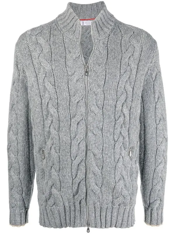 Brunello Cucinelli Cable-knit Zip-up Cardigan