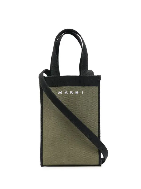 Marni Knitted Tote Bag - Green
