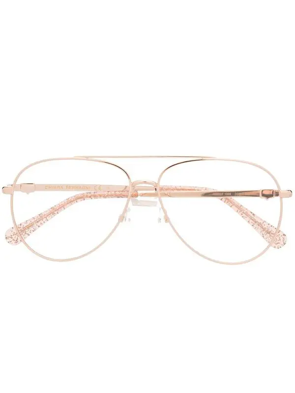 CHIARA FERRAGNI Logo-plaque Double-bridge Glasses