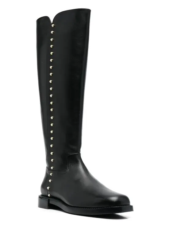 STUART WEITZMAN Pearl-embellished Knee-high Boots