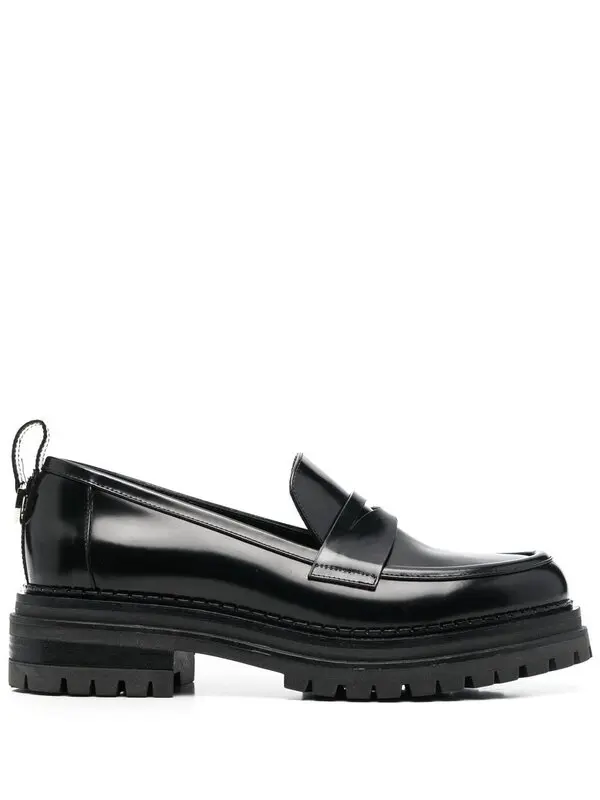 SERGIO ROSSI Joan Slip-on Loafers - Black
