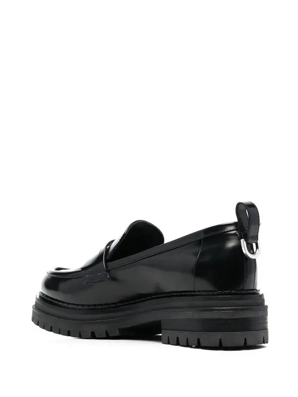 SERGIO ROSSI Joan Slip-on Loafers - Black