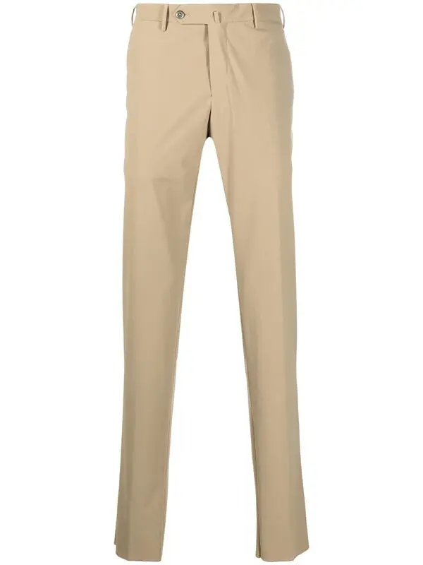 PT TORINO Pressed-crease Tailored Trousers - Neutrals