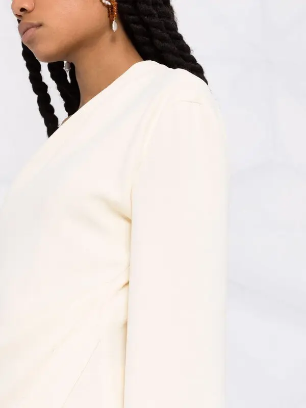 Nanushka One-shoulder Midi Wrap Dress