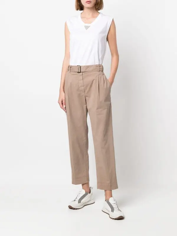Brunello Cucinelli Belted Straight-leg Chinos