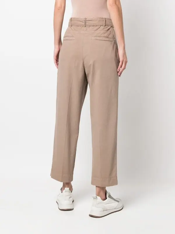 Brunello Cucinelli Belted Straight-leg Chinos