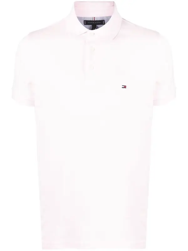 Tommy Hilfiger Embroidered-logo Polo Shirt - Pink