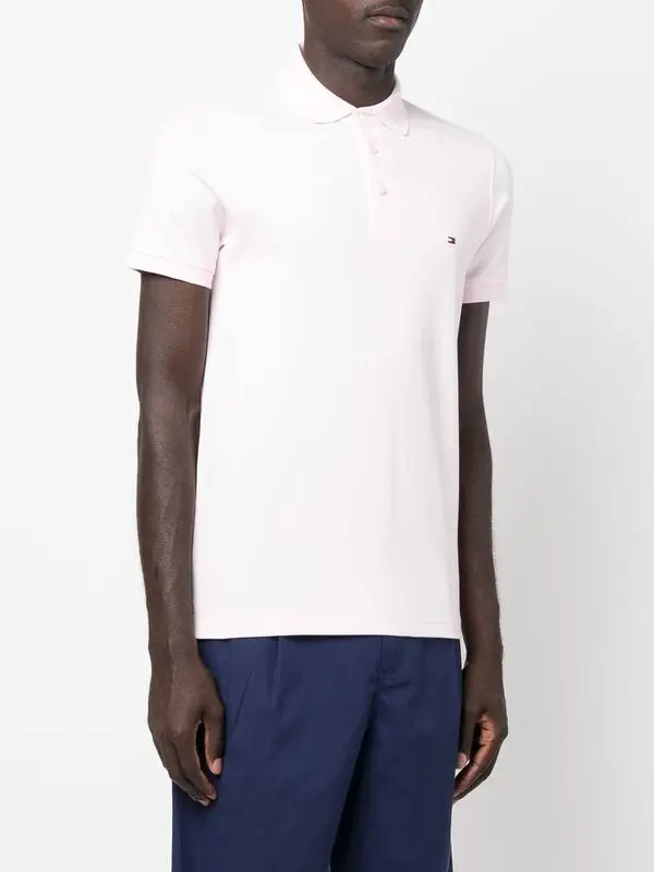 Tommy Hilfiger Embroidered-logo Polo Shirt - Pink