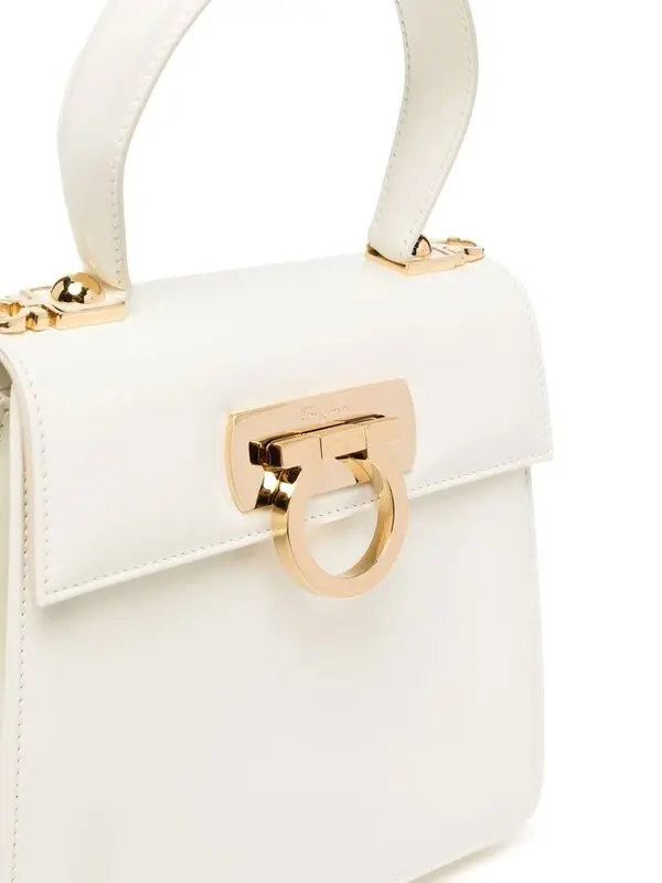 FERRAGAMO Small Iconic Top Handle Bag - White