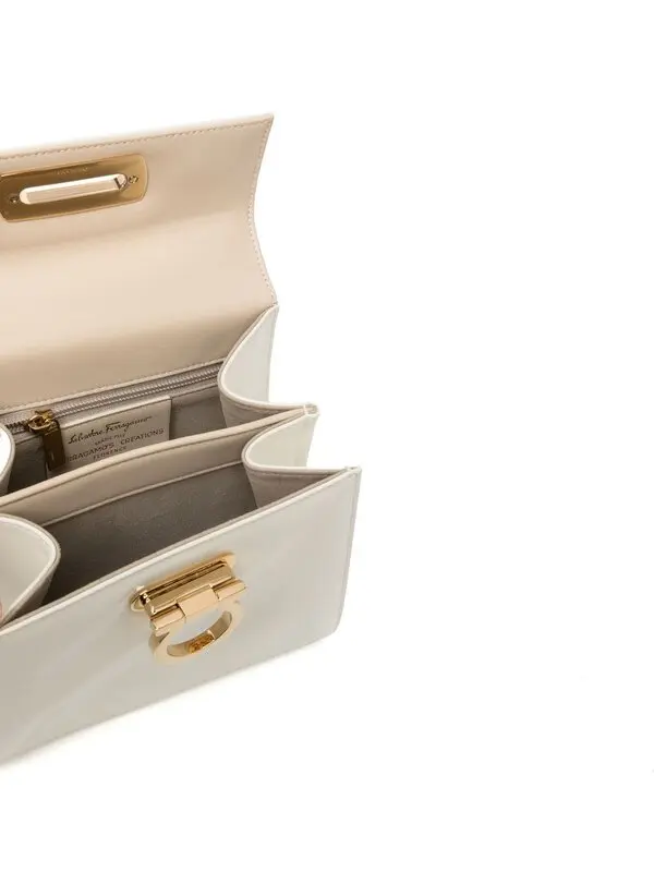 FERRAGAMO Small Iconic Top Handle Bag - White