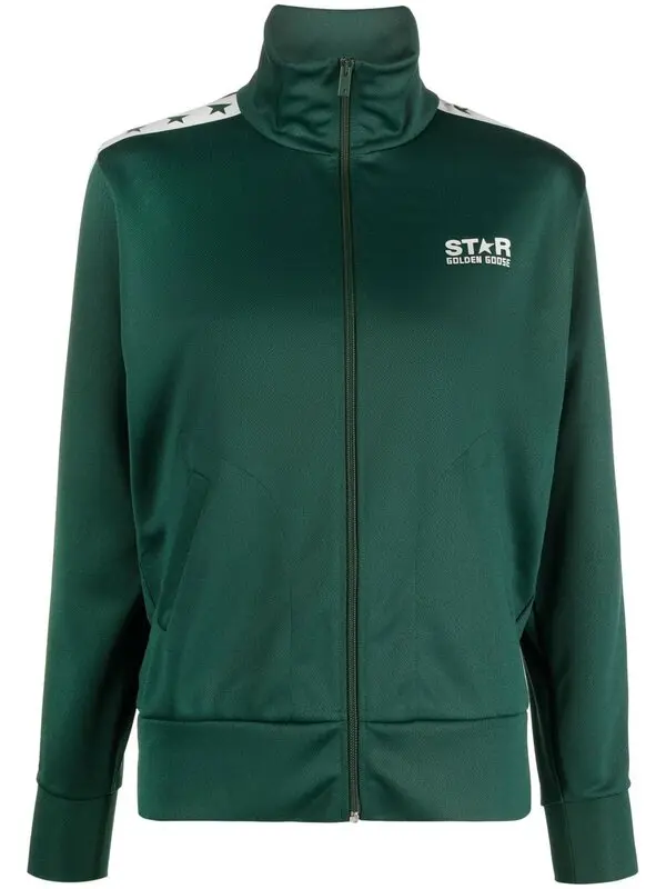 GOLDEN GOOSE Star Log-print Sports Jacket - Green