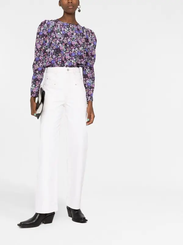 Isabel Marant Floral Print Long Sleeve Blouse