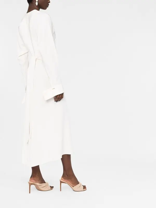 Victoria Beckham V-neck Long-sleeve Mid-length Dress