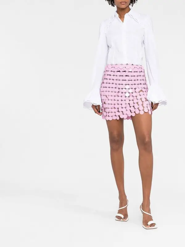 Rabanne Chainmail Mini Skirt - Pink