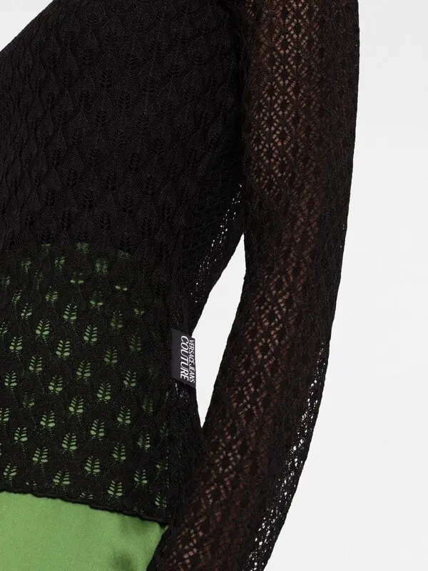 Versace Open-knit Roll-neck Jumper