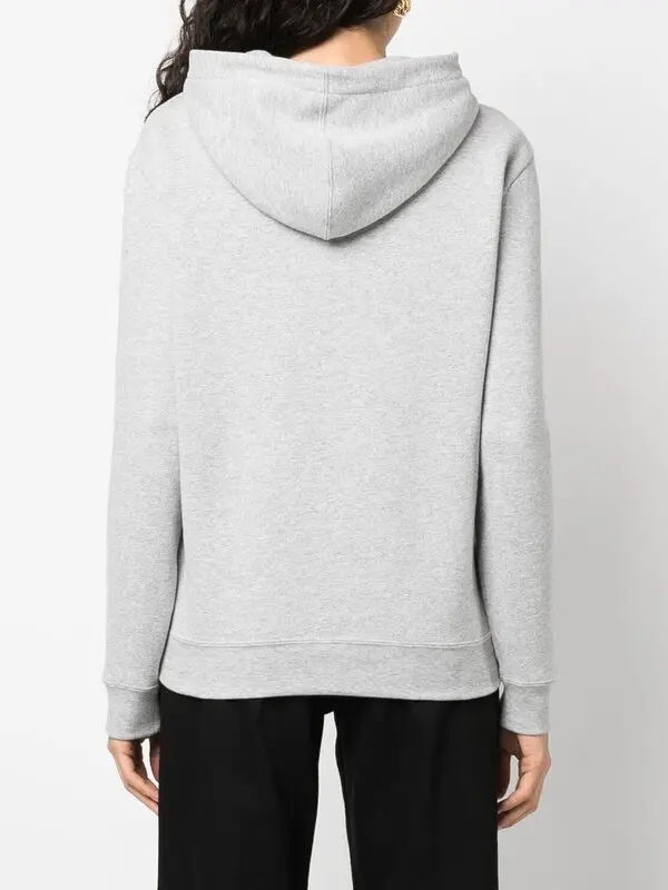 Saint Laurent Embroidered Logo Long-sleeve Hoodie