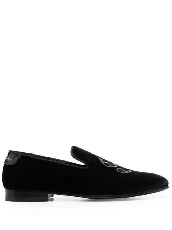 Philipp Plein Money Velvet Loafers