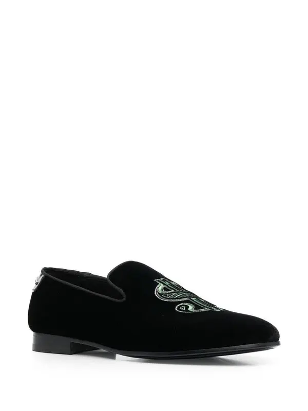Philipp Plein Money Velvet Loafers