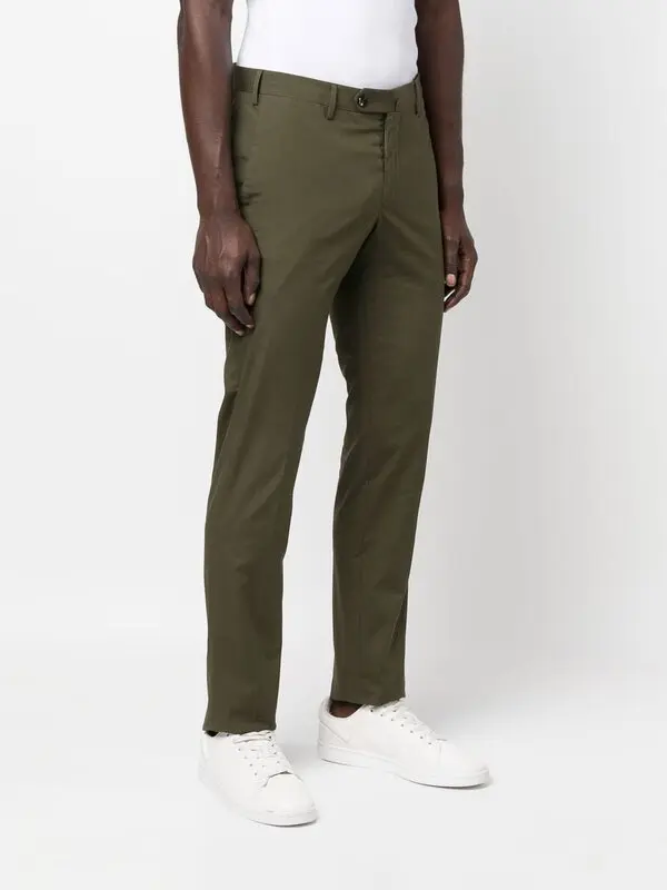 PT TORINO Straight-leg Tailored Trousers - Green