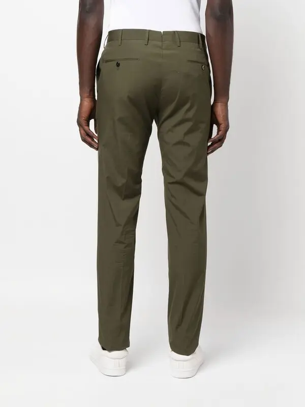 PT TORINO Straight-leg Tailored Trousers - Green