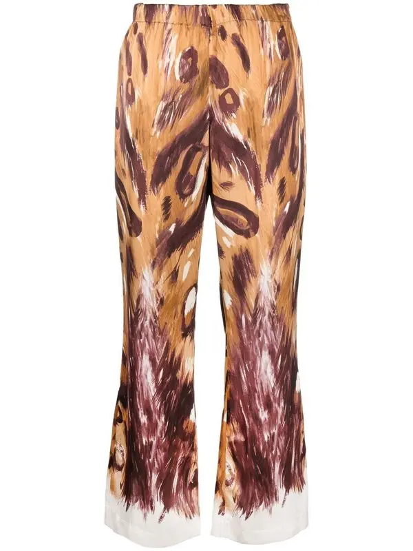 Marni Graphic-print Flared Trousers