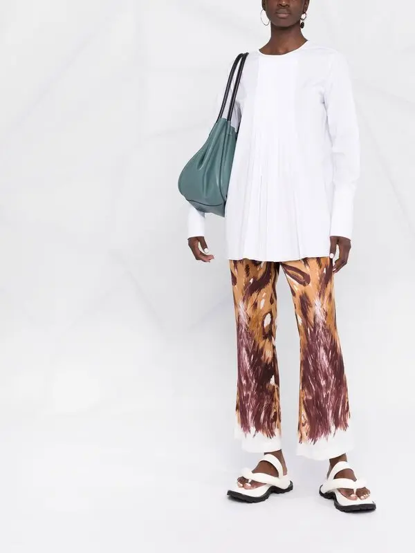 Marni Graphic-print Flared Trousers