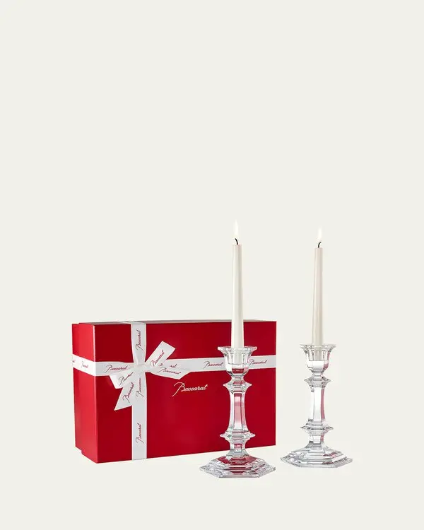 THE MARTHA, BY BACCARAT Harcourt Candlestick Holders, Set Of 2