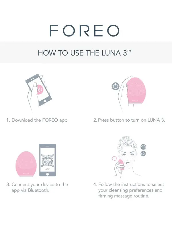 Foreo Luna 3 Facial Cleansing & Firming Massage Device - Combination