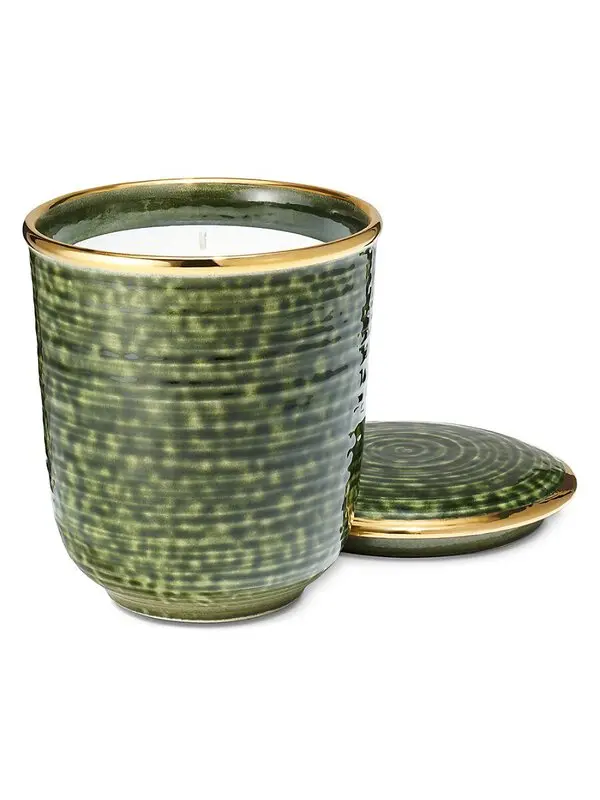 Aerin Savoy 10k Gold & Ceramic Nendaz Candle