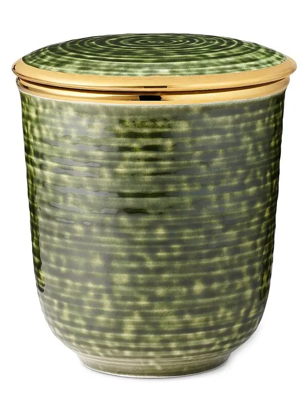 Aerin Savoy 10k Gold & Ceramic Nendaz Candle