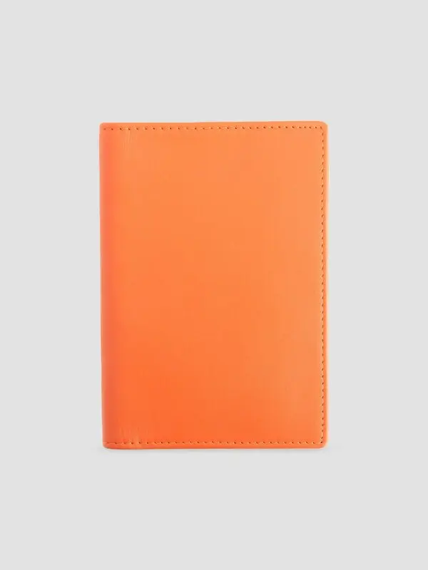 ROYCE NEW YORK Vaccine Card & Passport Wallet - Orange