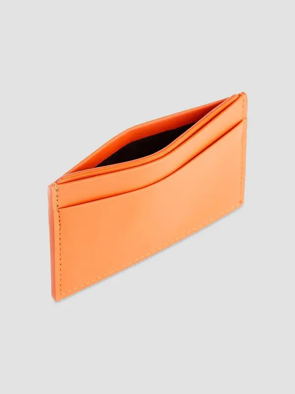 ROYCE NEW YORK Rfid Blocking Leather Card Case - Orange
