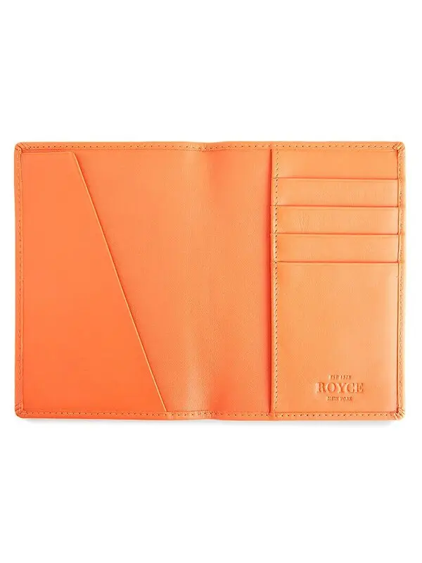 ROYCE NEW YORK Rfid Blocking Leather Passport Holder