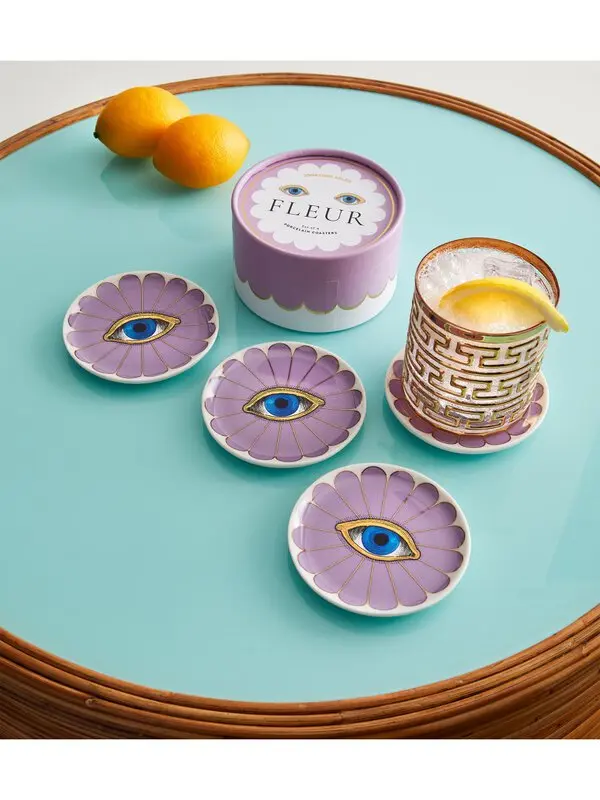 Jonathan Adler Fleur 4-piece Coasters Set - Multi