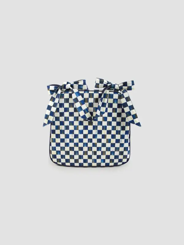 MACKENZIE-CHILDS Royal Check Chair Cushion - Neutral