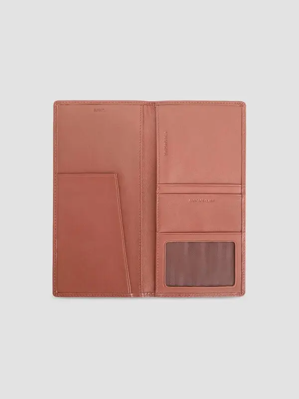 ROYCE NEW YORK Passport Travel Docut Case - Medium Brown