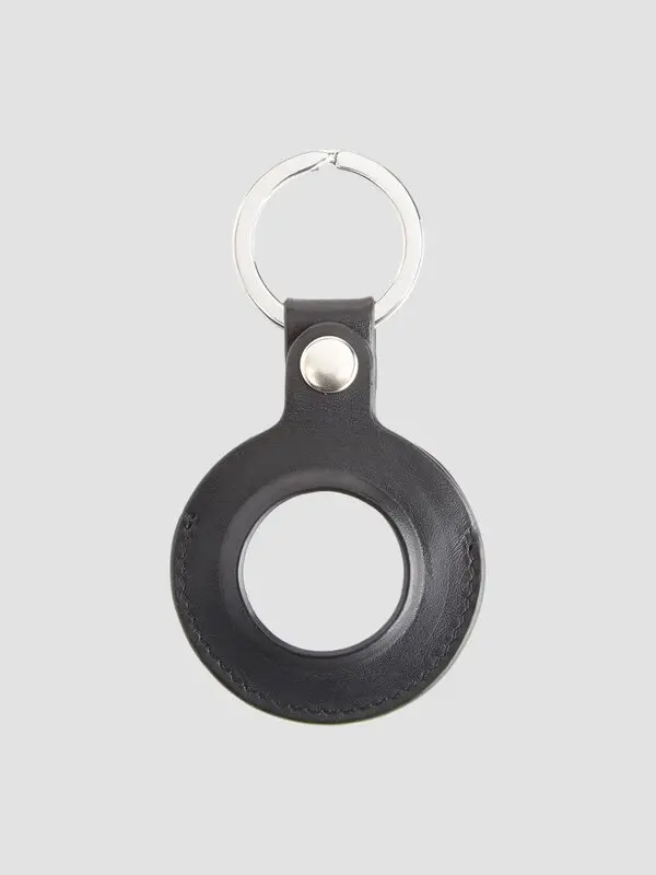 ROYCE NEW YORK Leather Air Tag Sleeve - Black