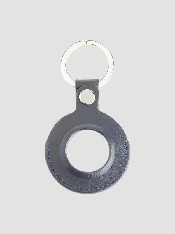 ROYCE NEW YORK Leather Air Tag Sleeve - Navy