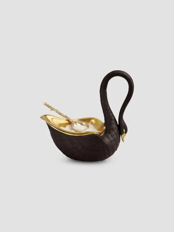 L'Objet Porcelain Swan Salt Cellar