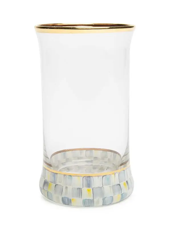 MACKENZIE-CHILDS Sterling Check Highball Glass