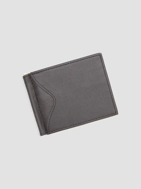 ROYCE NEW YORK Rfid-blocking Leather Money Clip Wallet - Black