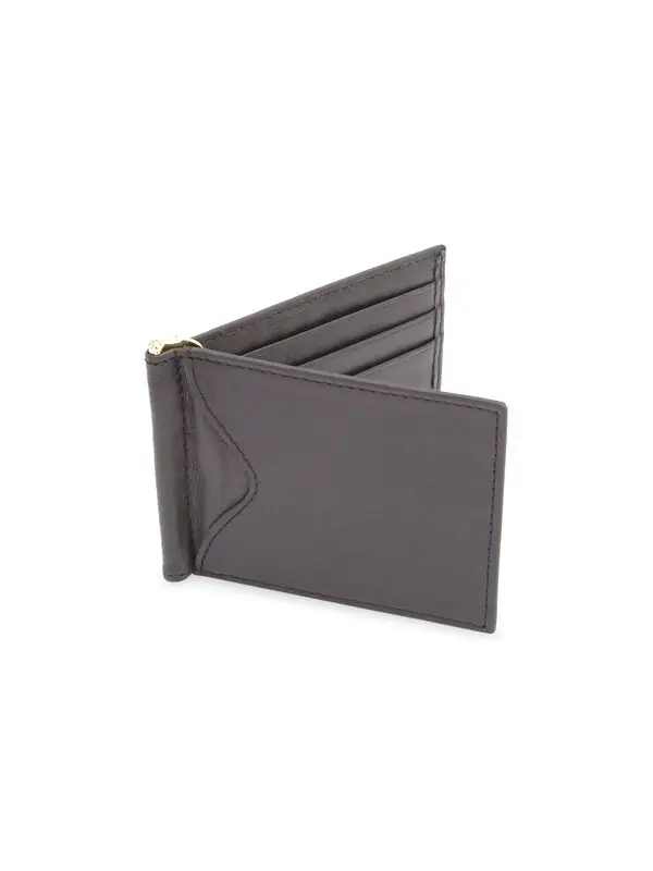 ROYCE NEW YORK Rfid-blocking Leather Money Clip Wallet - Black