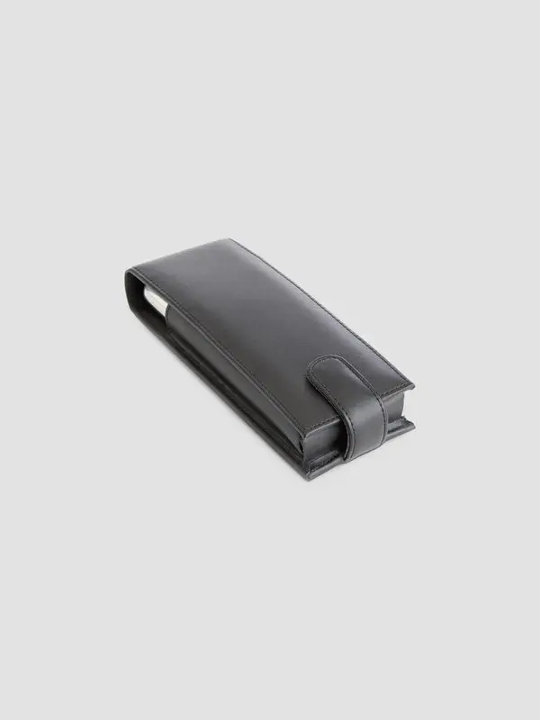 ROYCE NEW YORK Leather Double Cigar Case - Black