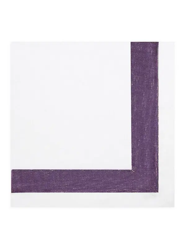 NOMI K Shimmer Border Linen Napkin