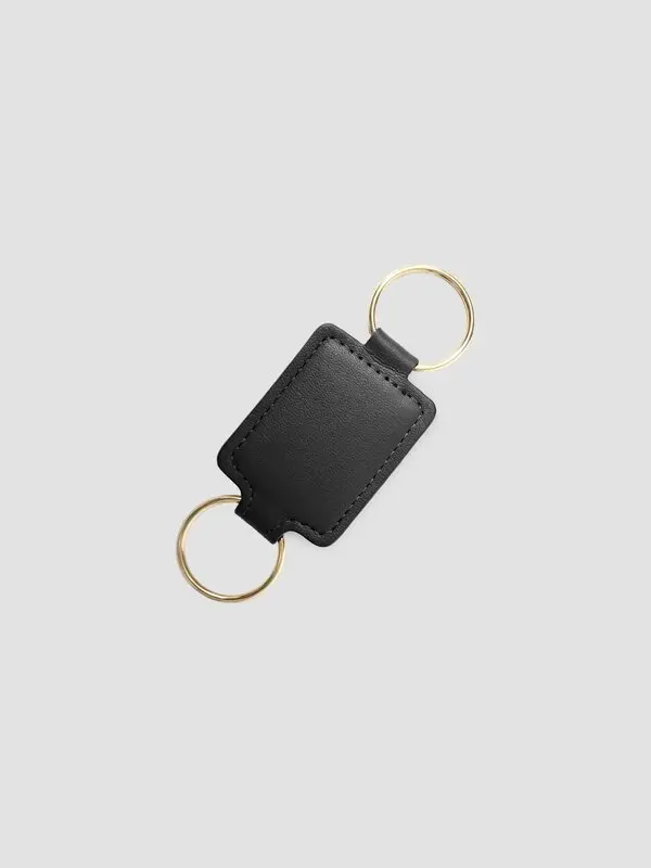 ROYCE NEW YORK Valet Leather Key Chain - Black