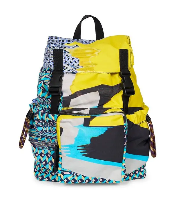 Dries Van Noten Abstract Print Canvas Backpack