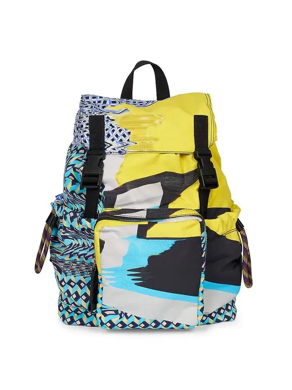 Dries Van Noten Abstract Print Canvas Backpack